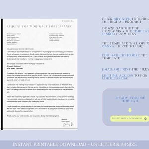Request for Mortgage Forbearance, Forbearance Letter for Mortgage ...