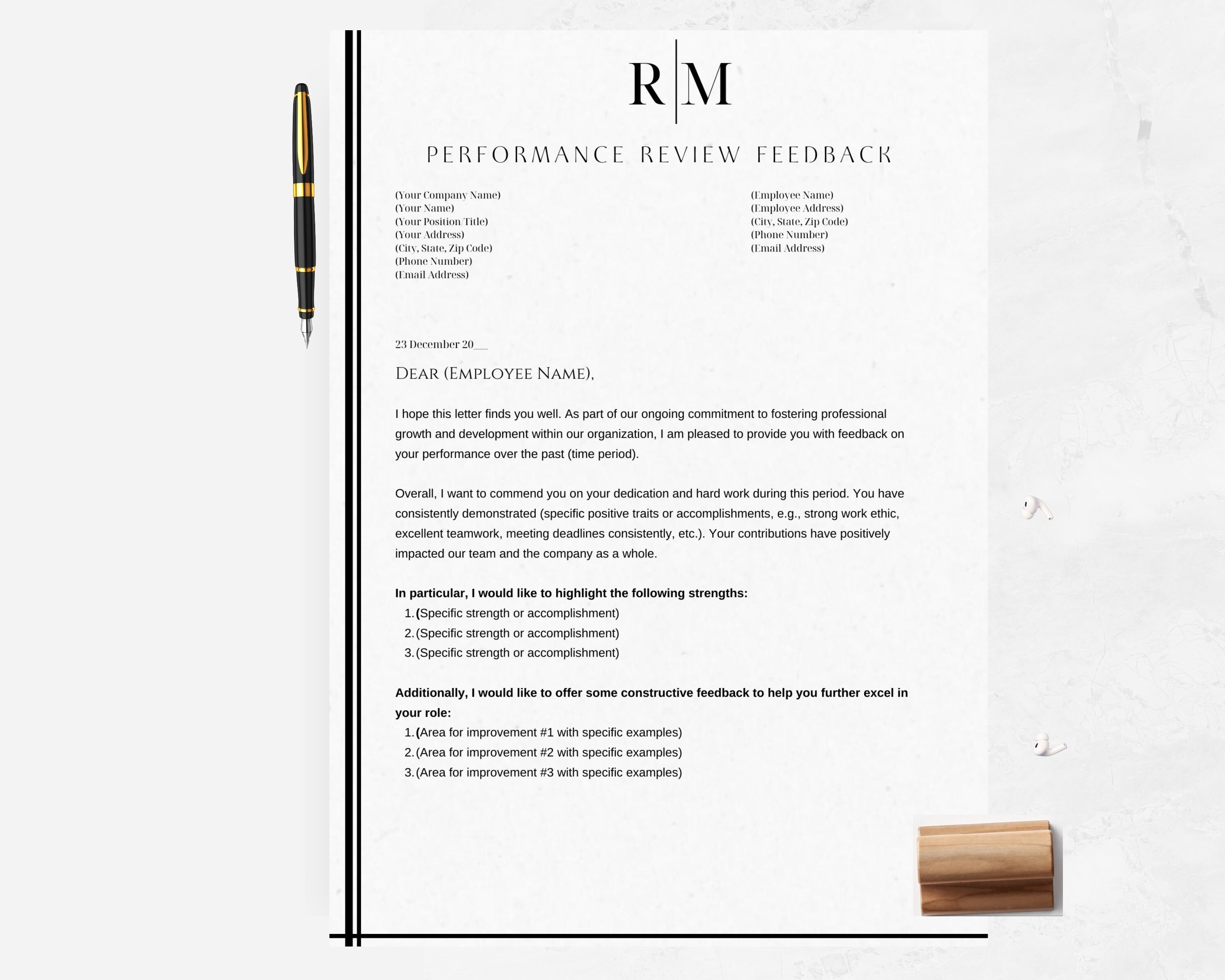 Employee Performance Review Letter, Corporate Performance Review Letter ... Employee Performance Review Letter, Corporate Performance Review Letter ...