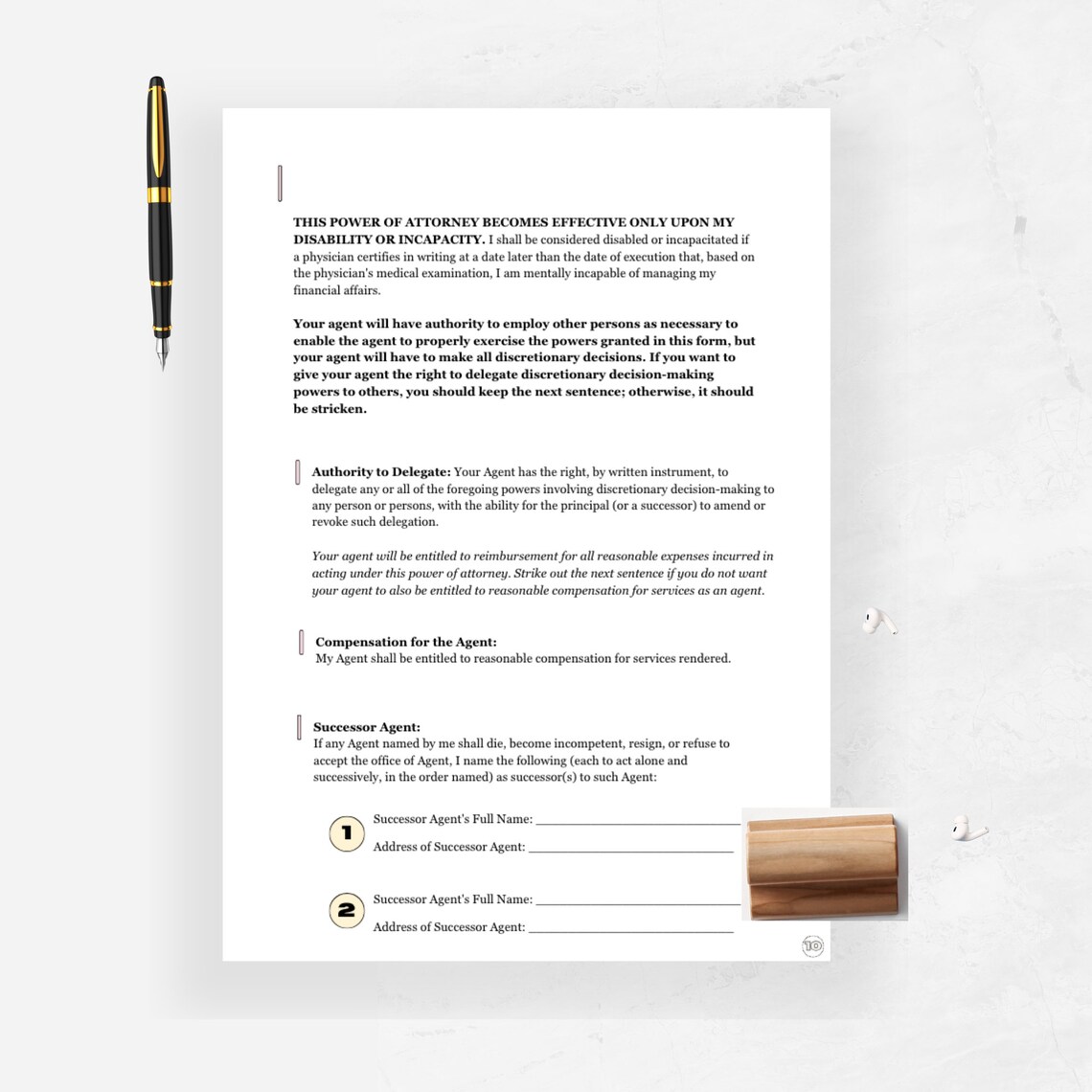 General Power of Attorney Template, General POW, Unlimited POA, Full ...