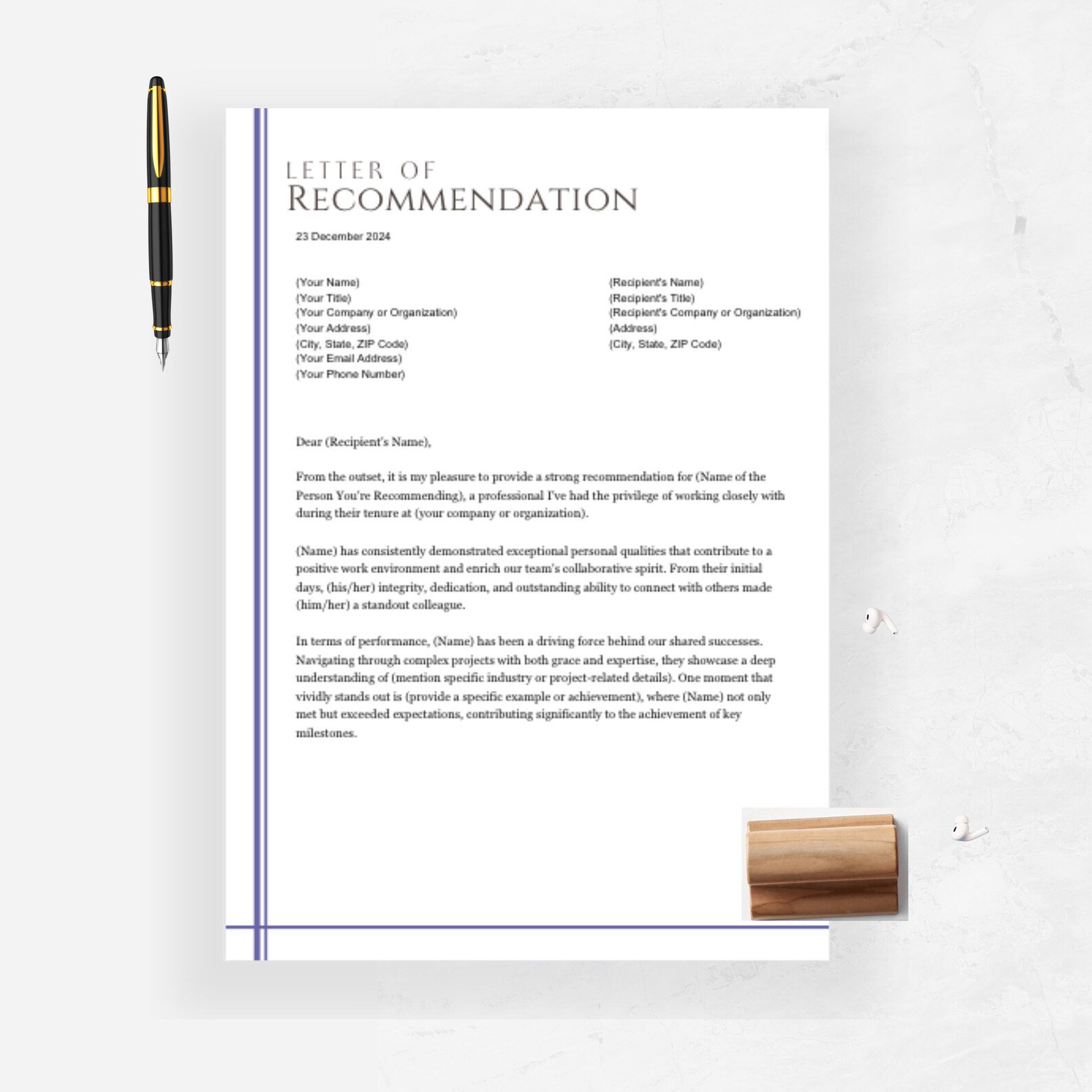 Recommendation Letter Template, Letter of Recommendation, Job Referral ...