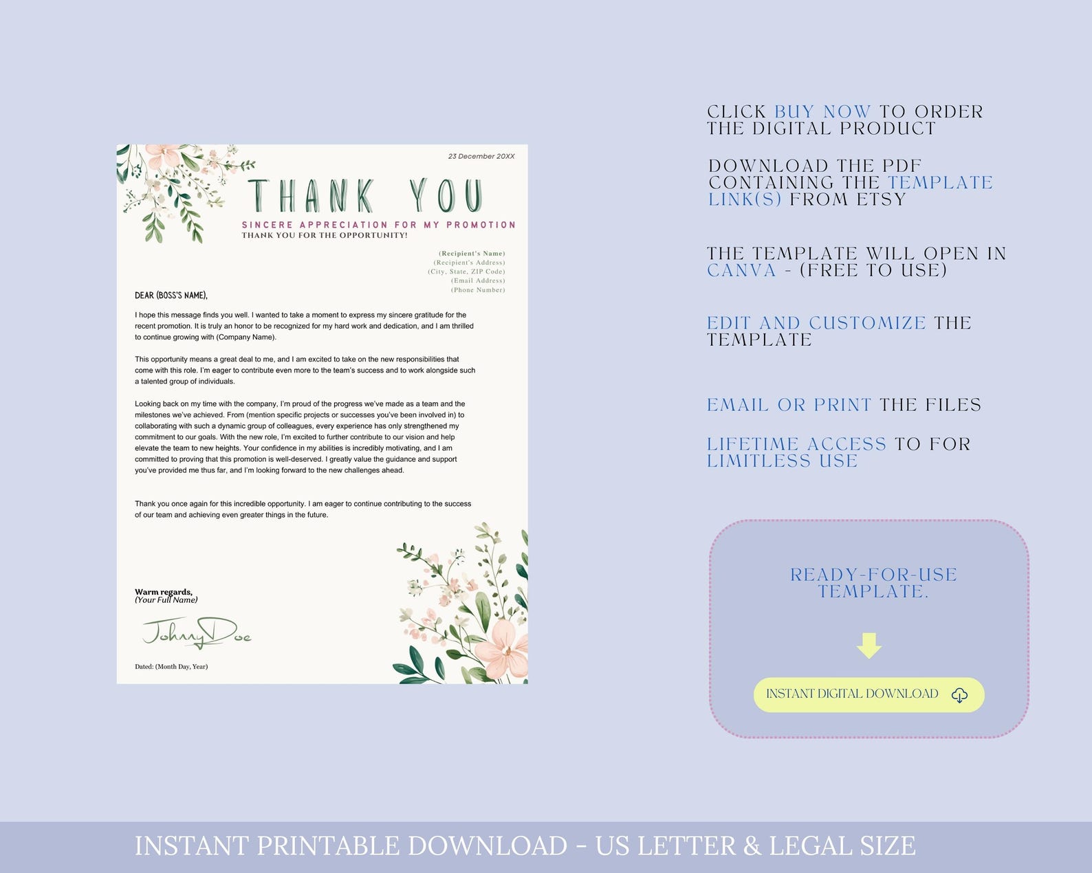 Boss Thank You Letter for Promotion Template,thank You for Promotion ...