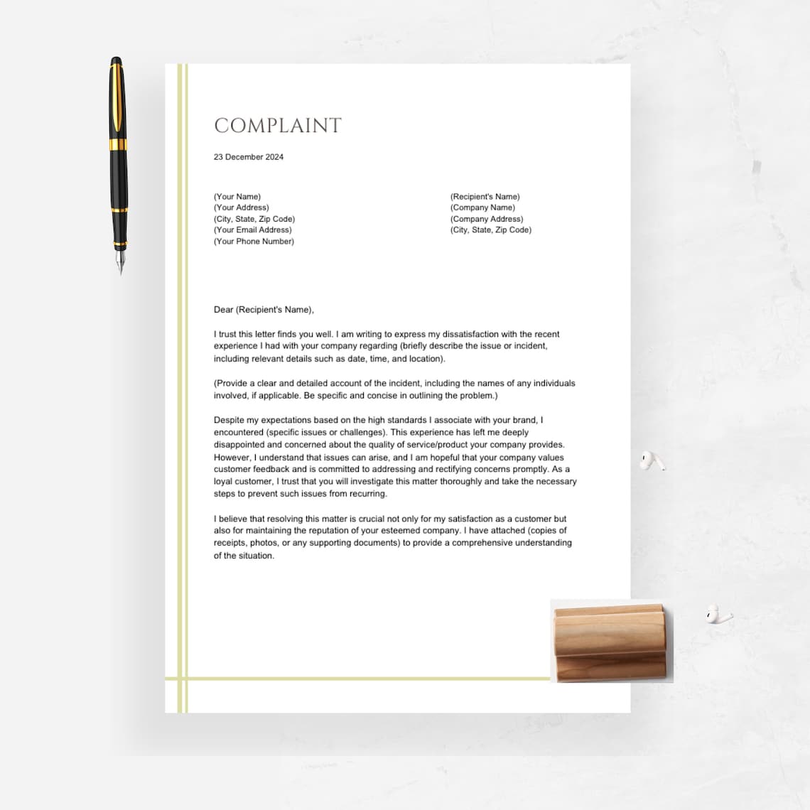 Complaint Letter, Formal Complaint Letter, Letter of Complaint ...
