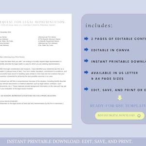 Request for Legal Representation Letter Template, Legal Representation ...