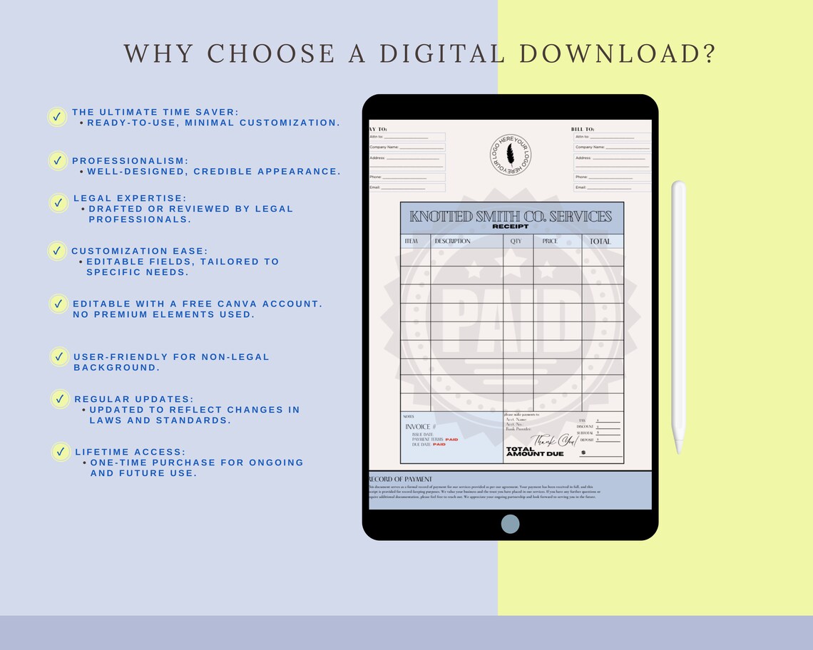 Invoice Template, Estimate Template, Receipt Template, Business Invoice ...