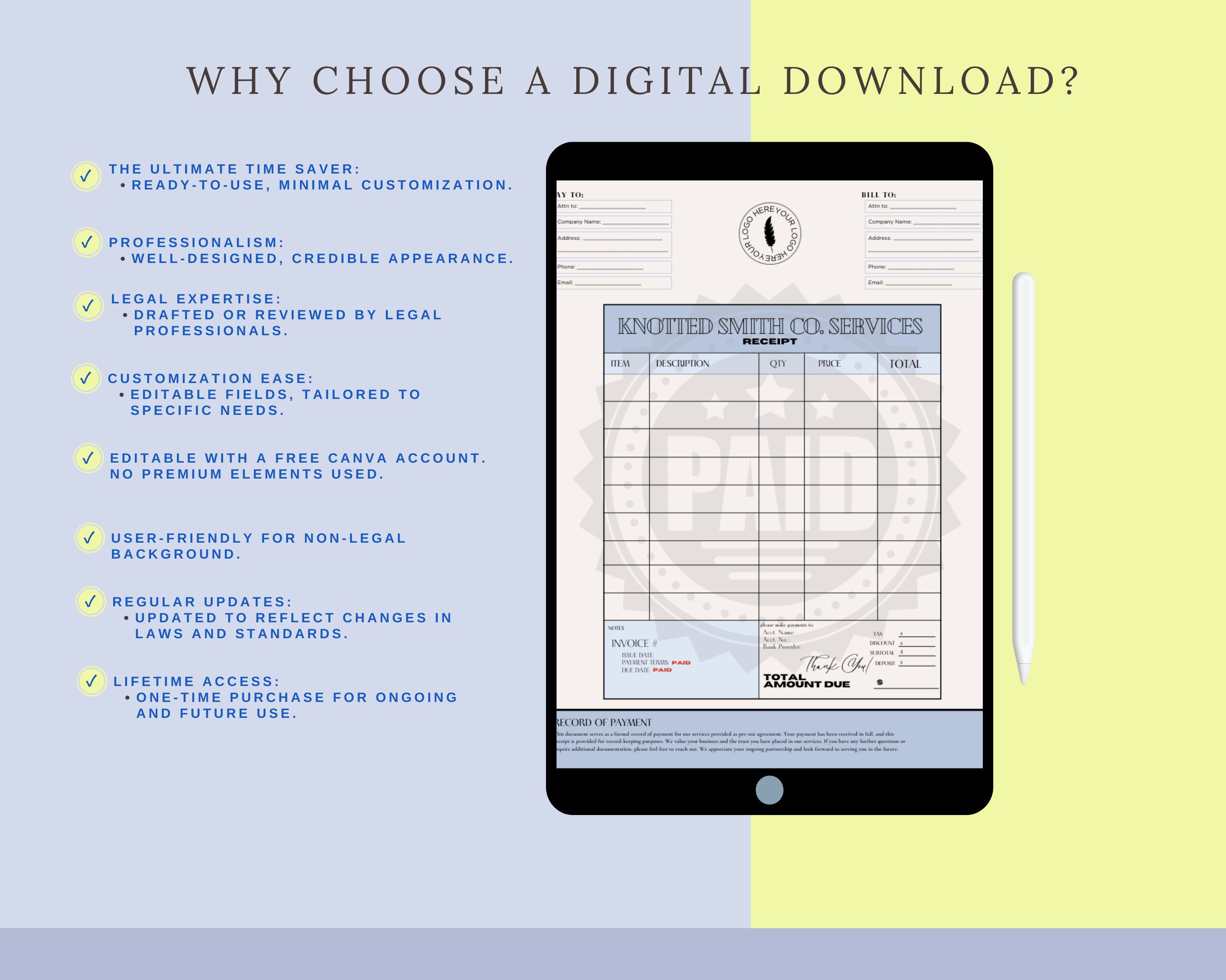 Invoice Template, Estimate Template, Receipt Template, Business Invoice ...