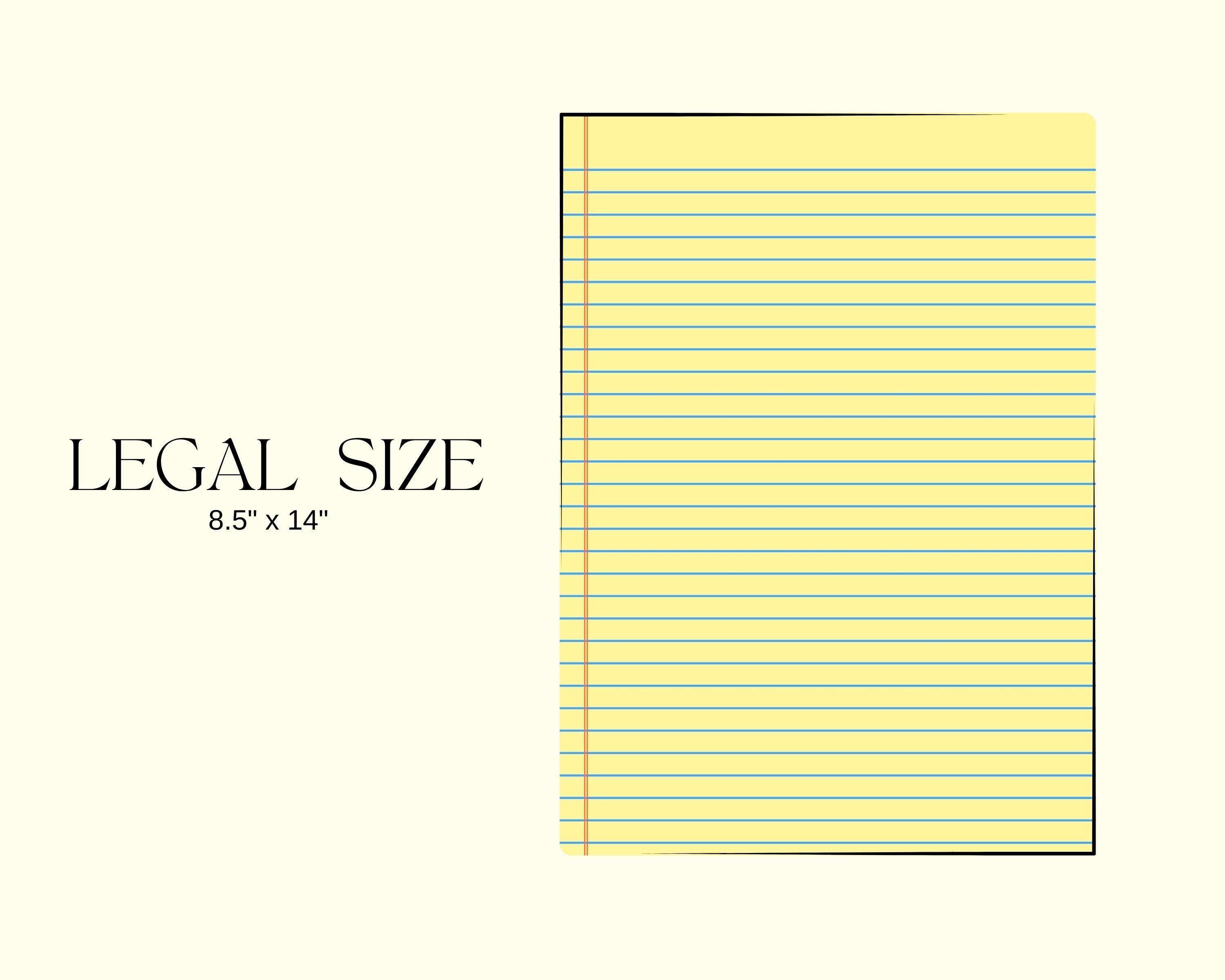 Professional Legal Pad Template, Notebook Template, Note Pad Template ...