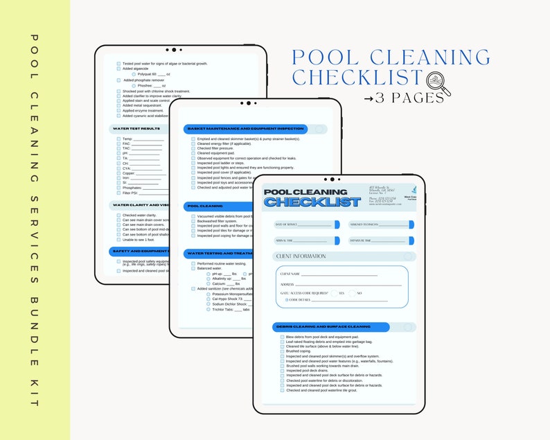 Pool Cleaning Services Agreement, Swimming Pool Service Agreement ...