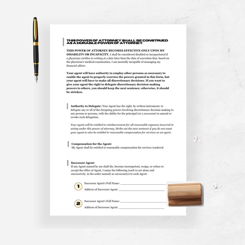 Durable Power of Attorney, Durable Power of Attorney,general Power,gpoa ...