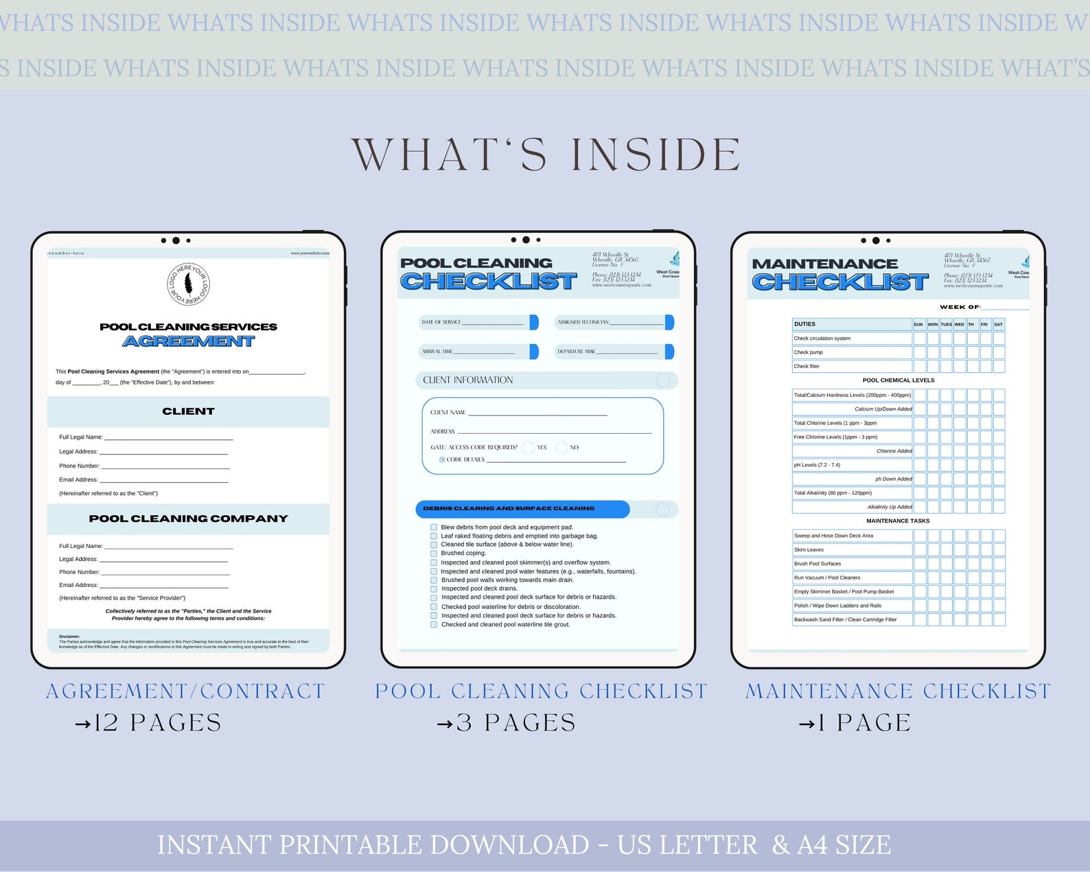 Pool Cleaning Services Agreement, Swimming Pool Service Agreement ...
