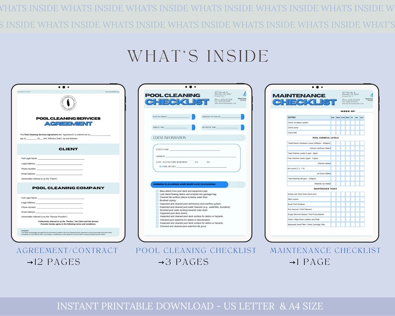 Pool Cleaning Services Agreement, Swimming Pool Service Agreement ...