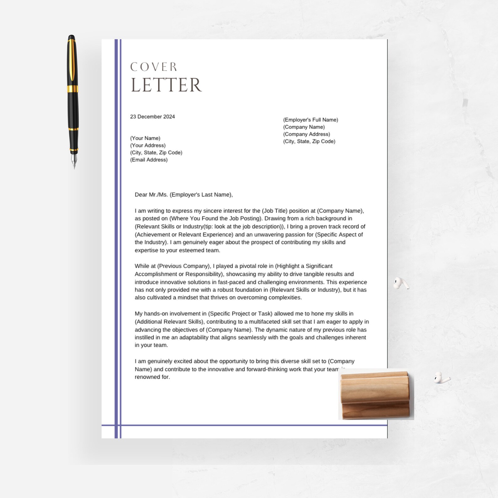 Cover Letter Template, Simple Cover Letter Professional, CV Template ...