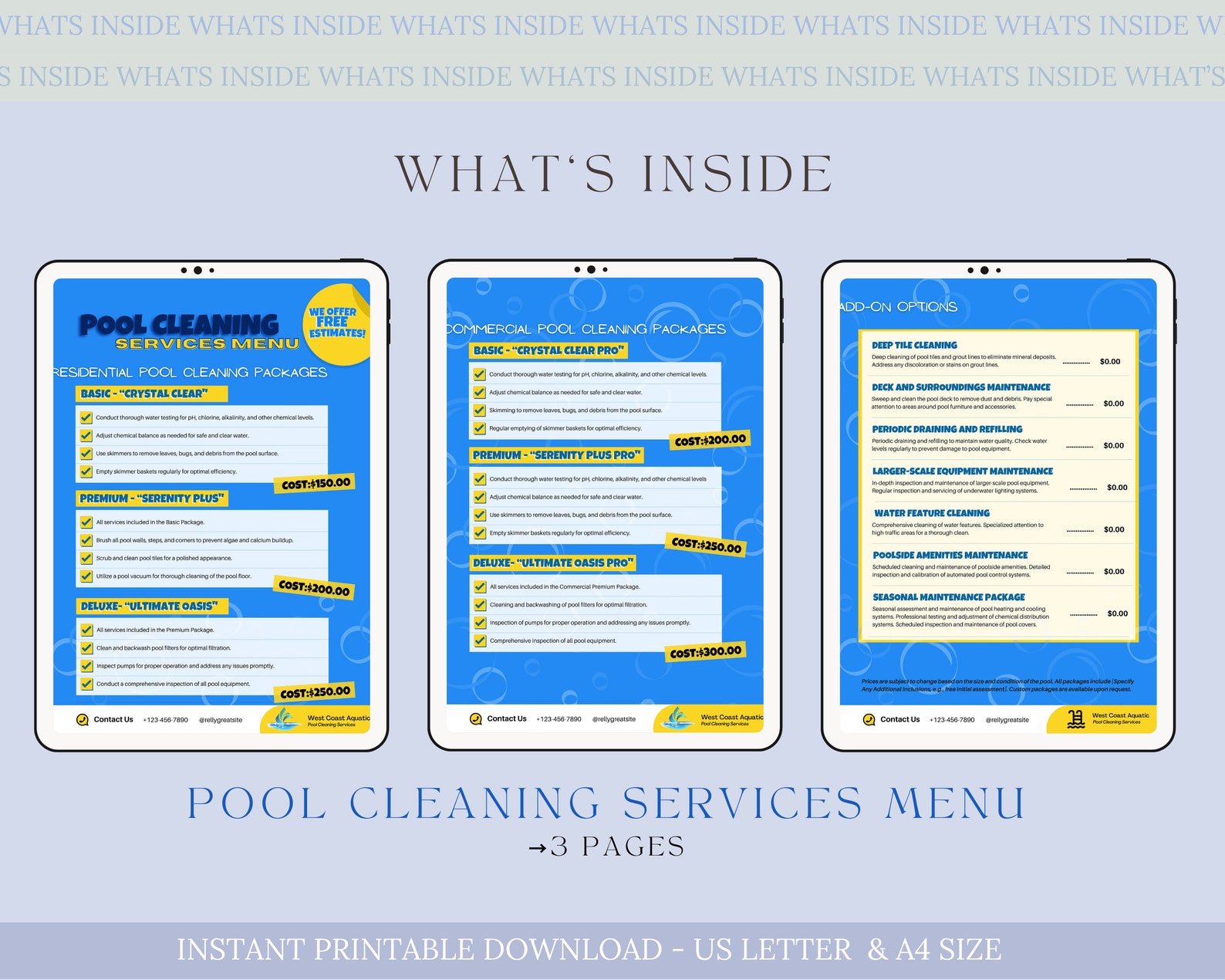 Pool Cleaning Services Agreement, Swimming Pool Service Agreement ...