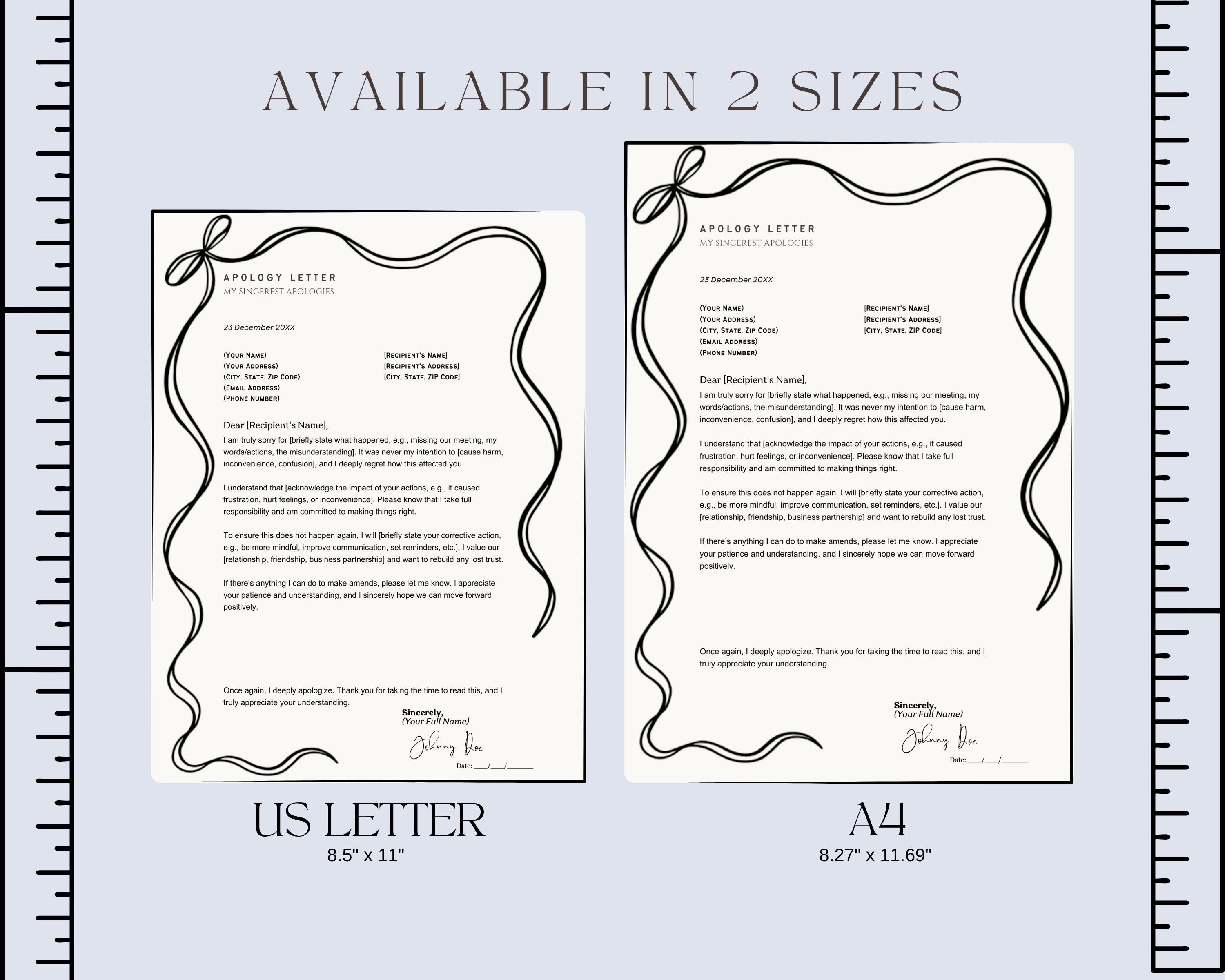 Apology Letter Template, Professional Apology Letter Template,apology ...