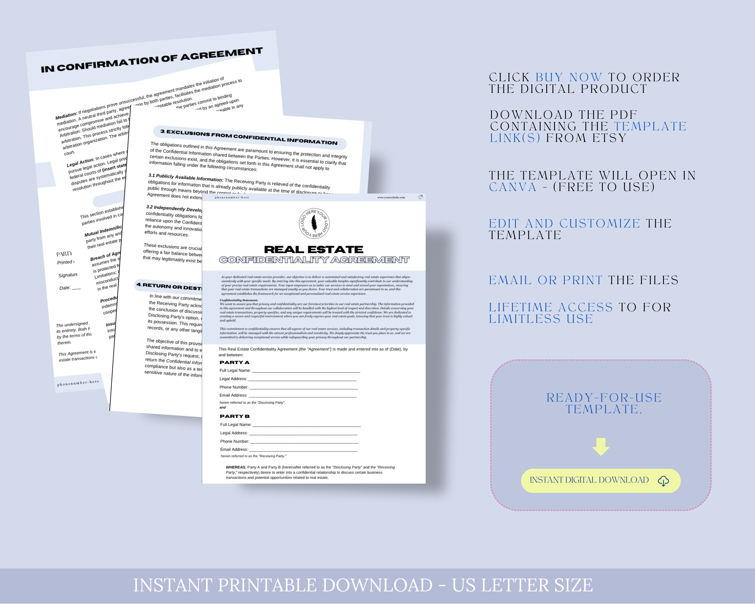 Real Estate Confidentiality Statement Agreement, Property ...