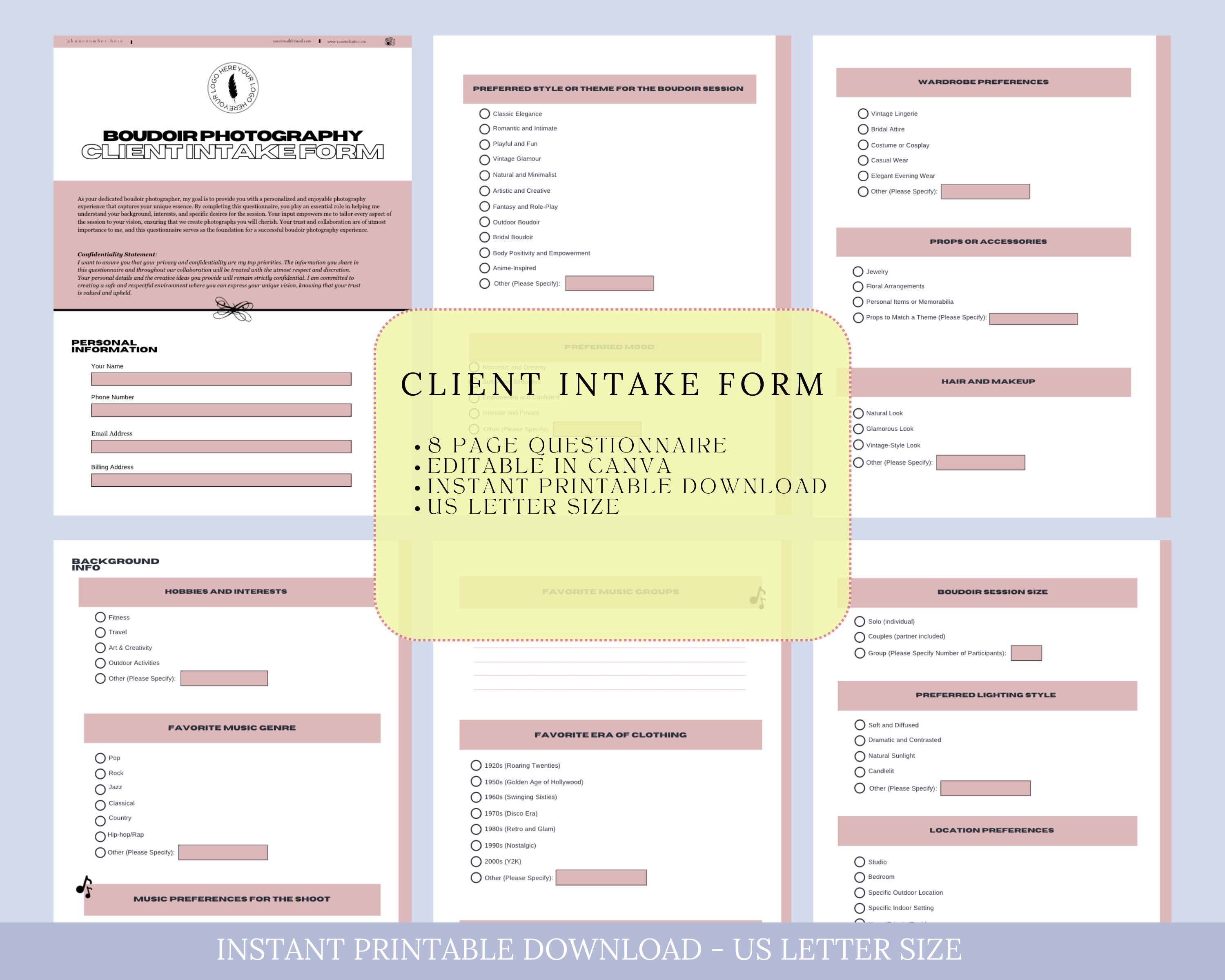 Boudoir Photography Contract Agreement, Boudoir Photography ...