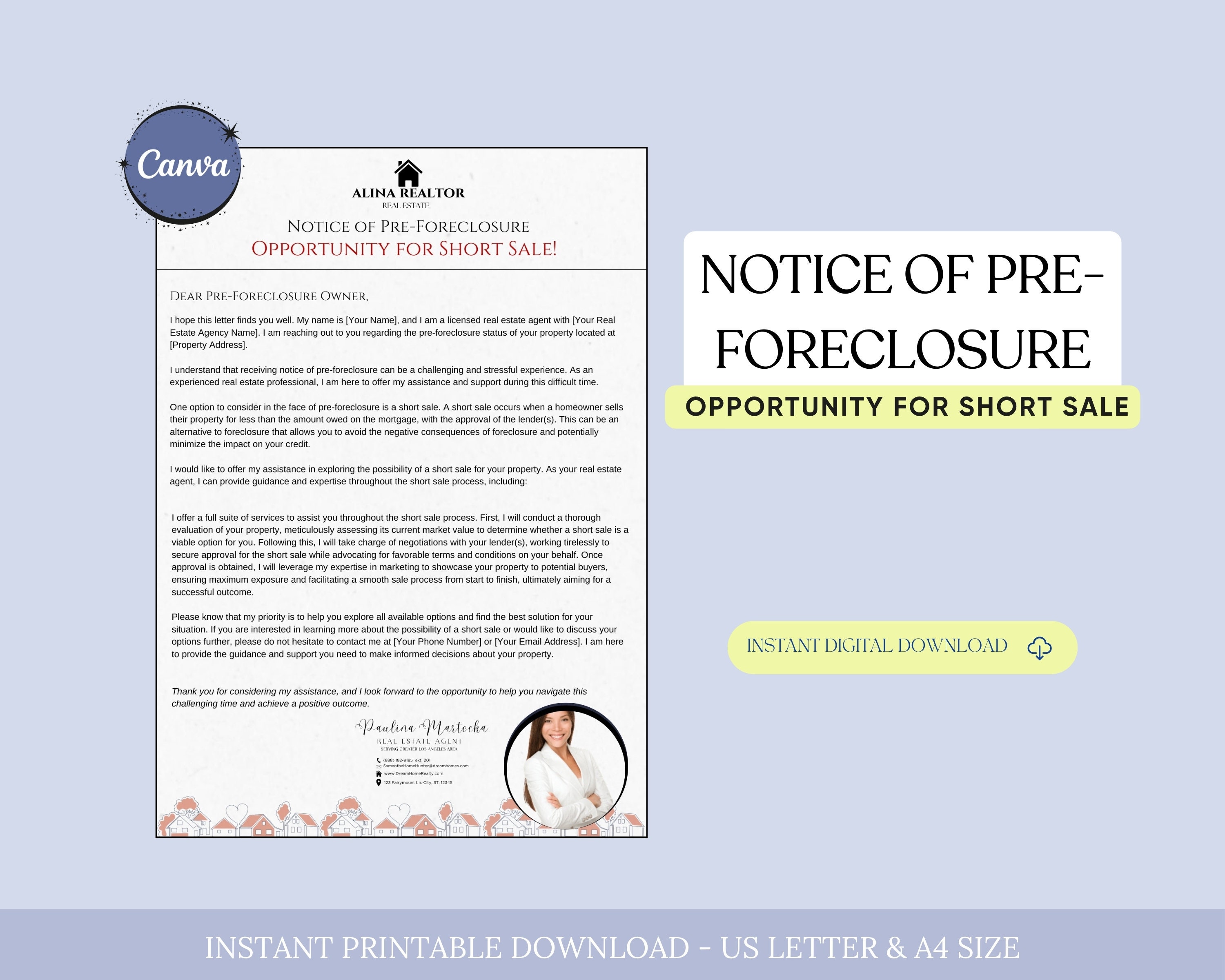 Notice of Pre-foreclosure: Opportunity for Short Sale, Foreclosure ...