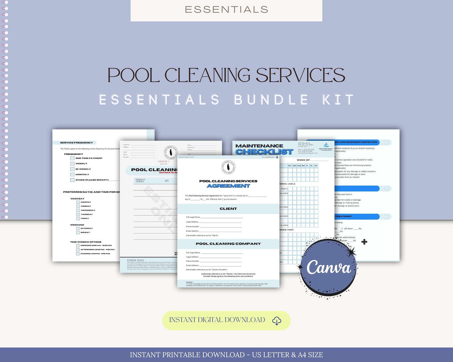 Pool Cleaning Services Agreement, Swimming Pool Service Agreement ...
