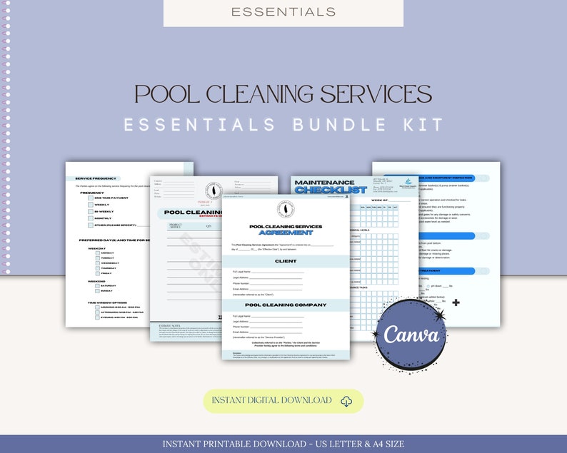 Pool Cleaning Services Agreement, Swimming Pool Service Agreement ...