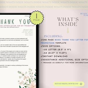 Boss Thank You Letter for Promotion Template,thank You for Promotion ...