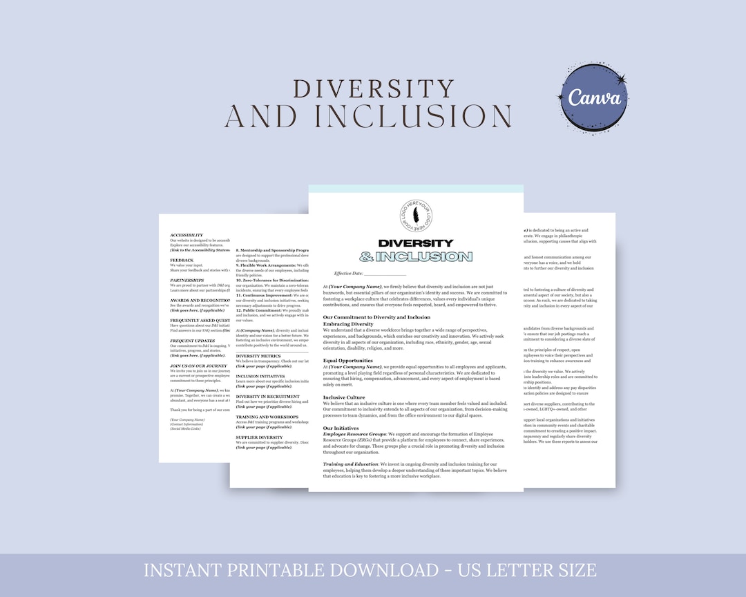 Diversity and Inclusion Statement, Equality Statement, Diversity ...
