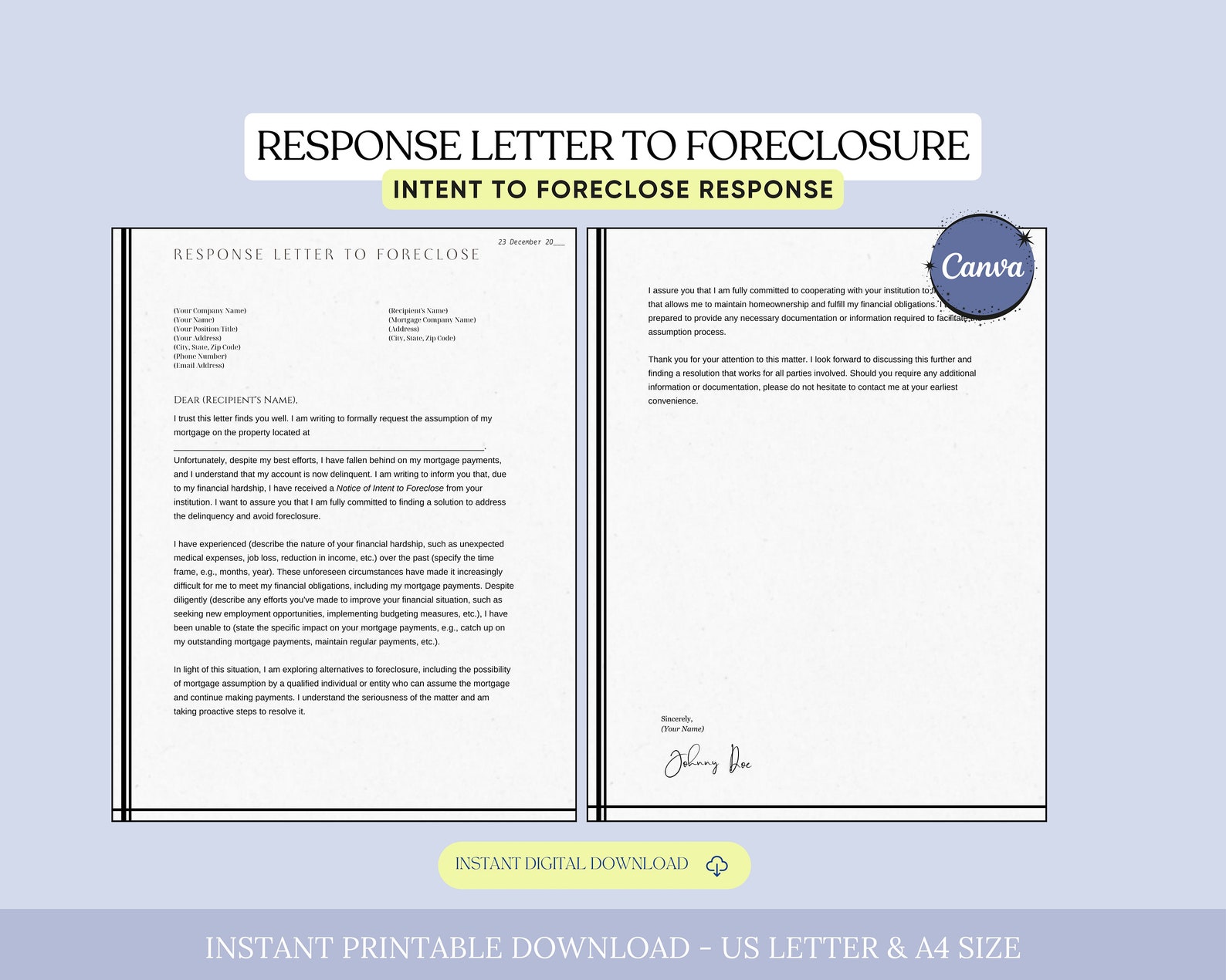 Response Letter to Foreclosure,mortgage Delinquency Letter,foreclosure ...