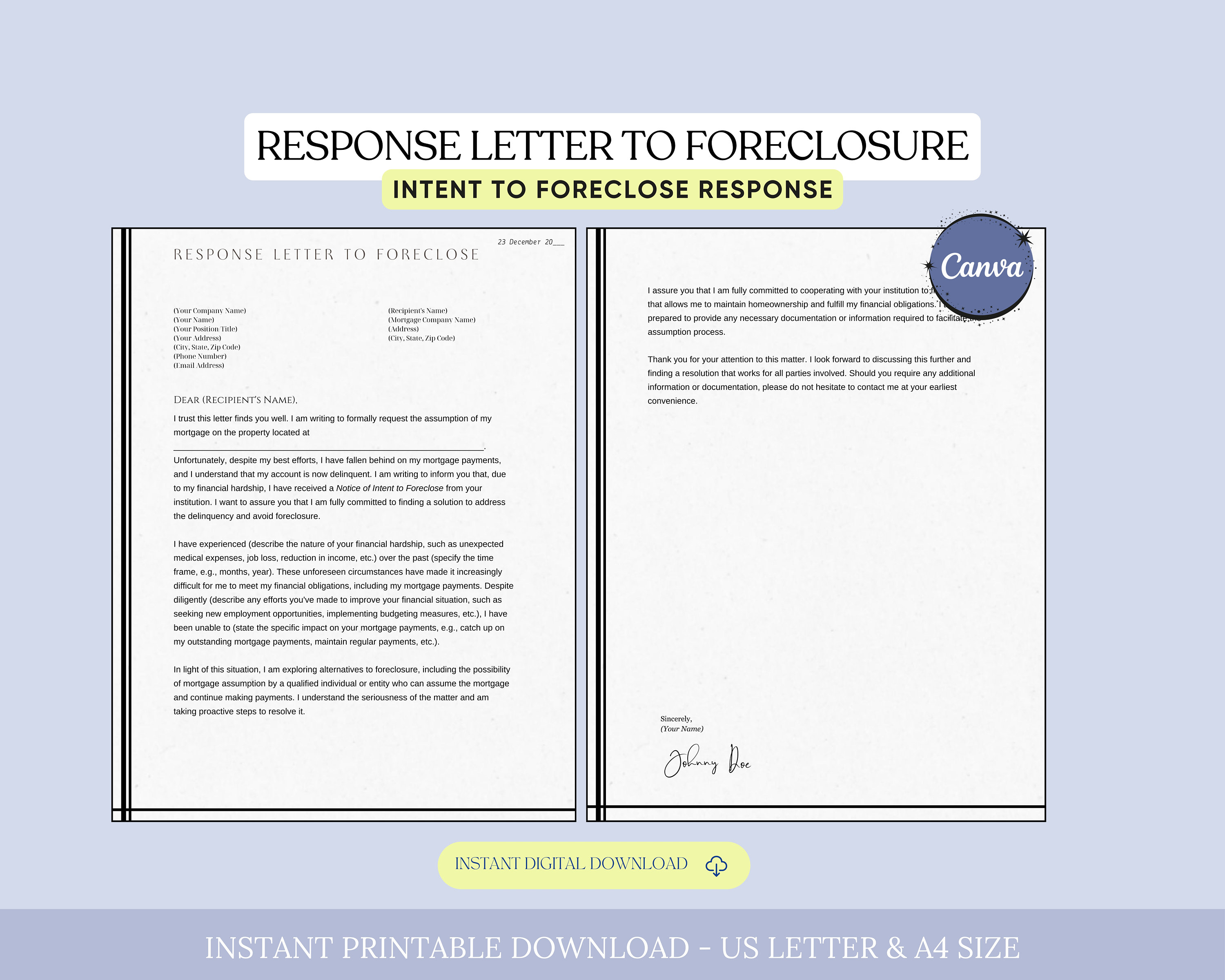 Response Letter to Foreclosure,mortgage Delinquency Letter,foreclosure ...