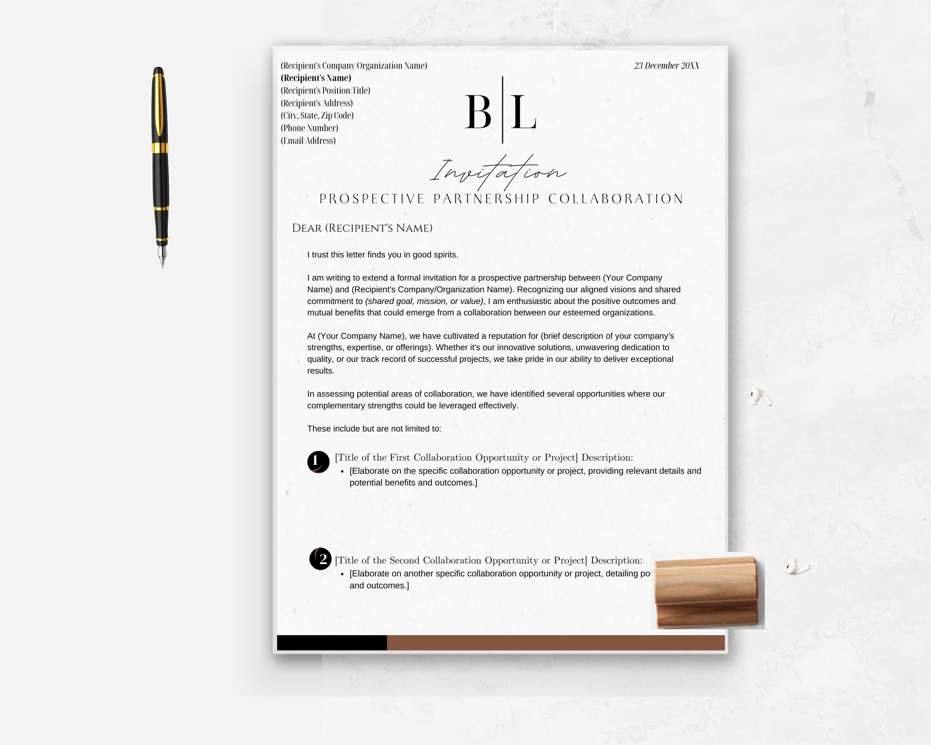 Partnership Invitation Letter Template, Invitation for Prospective ...