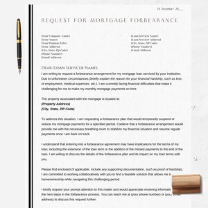 Request for Mortgage Forbearance, Forbearance Letter for Mortgage ...