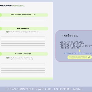 Proof of Concept Template, Concept Form, Idea Testing Form, Prototype ...