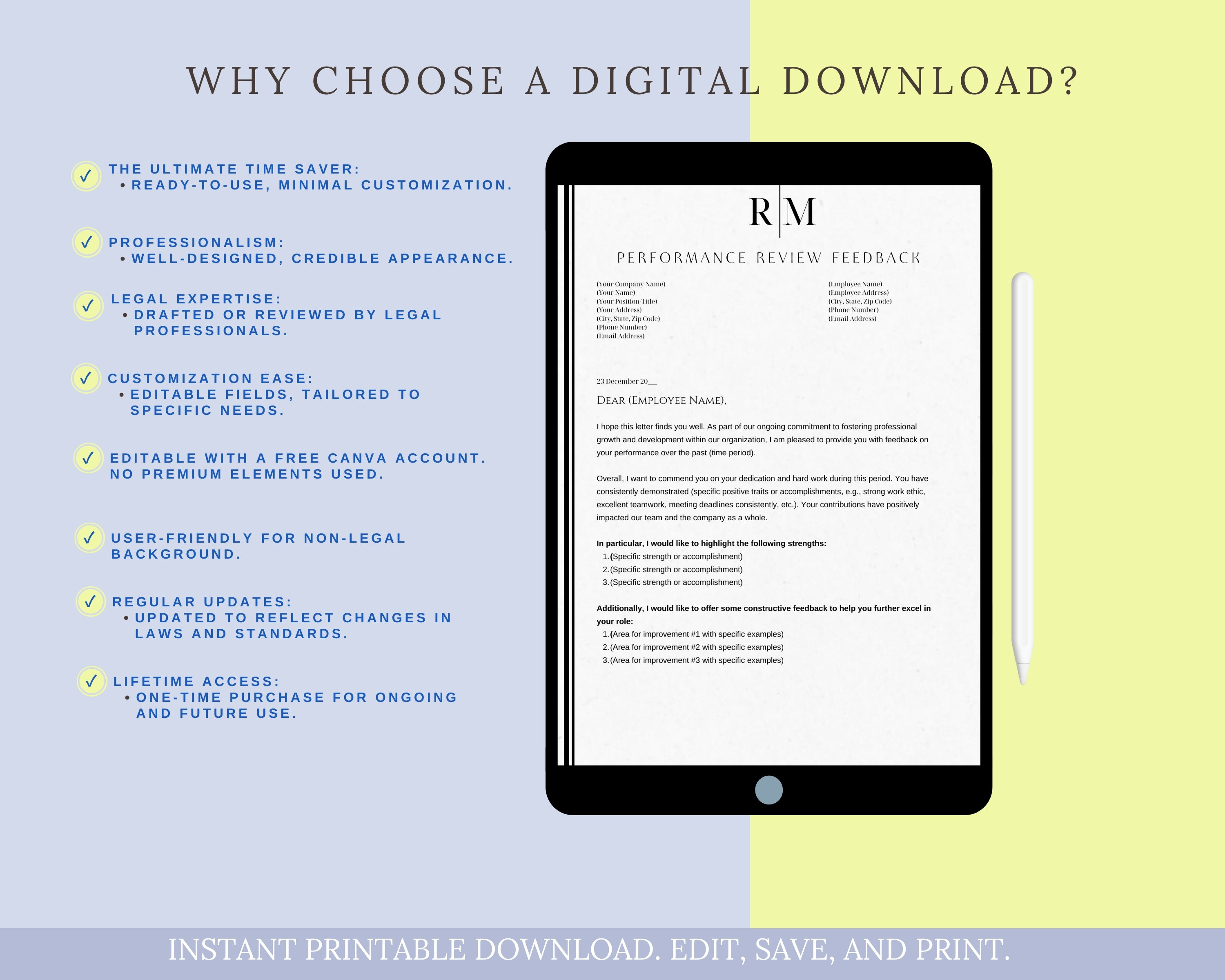 Employee Performance Review Letter, Corporate Performance Review Letter ...