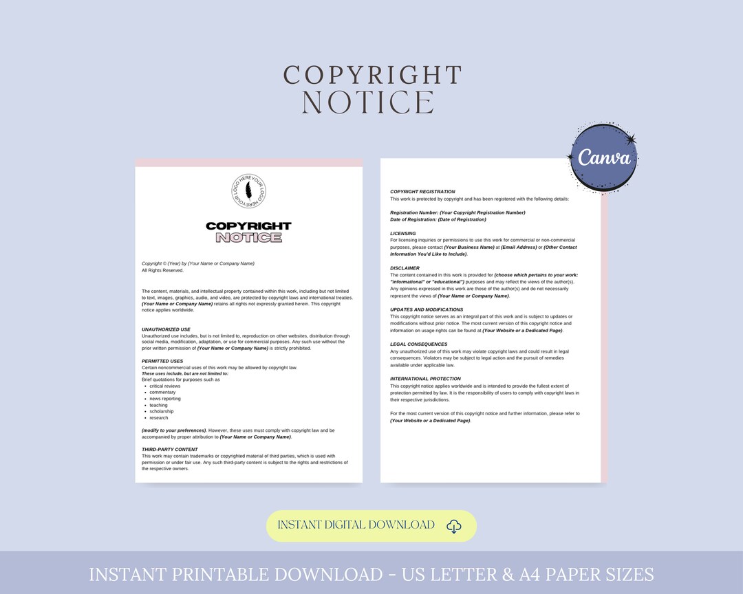 Copyright Notice, Intellectual Property Agreement, Copyright Trademark ...