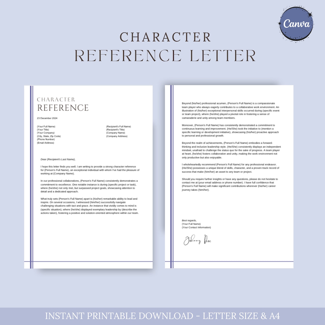 Court Character Reference Letter Templatecourt Character Reference Lettercourt Character 