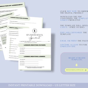 Spa Room Rental Agreement, Massage Room Rental Contract,esthetician ...