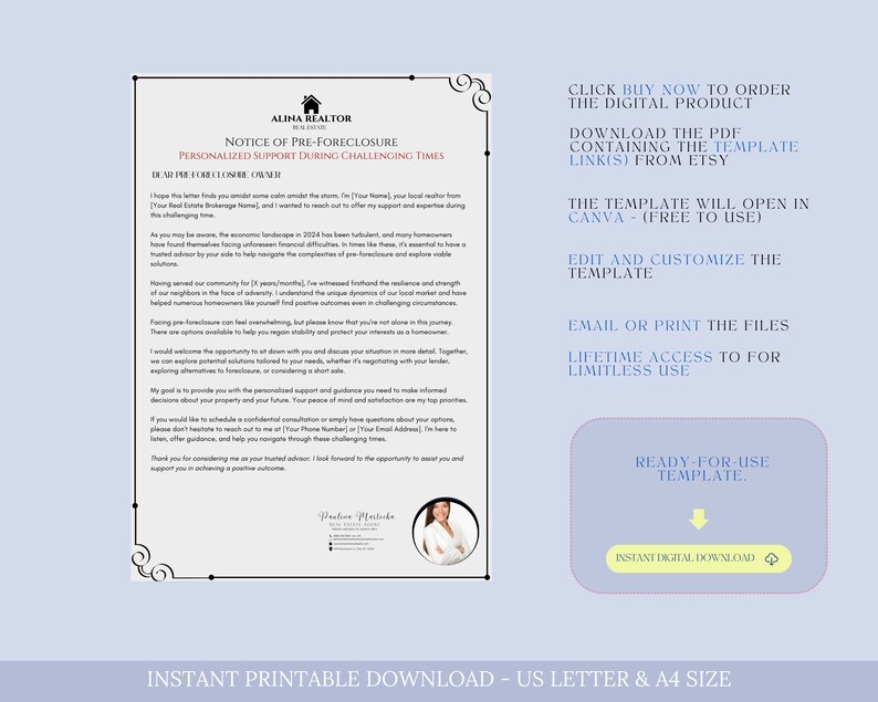 Real Estate Pre-foreclosure Letter, Foreclosure Prospecting Letter ...