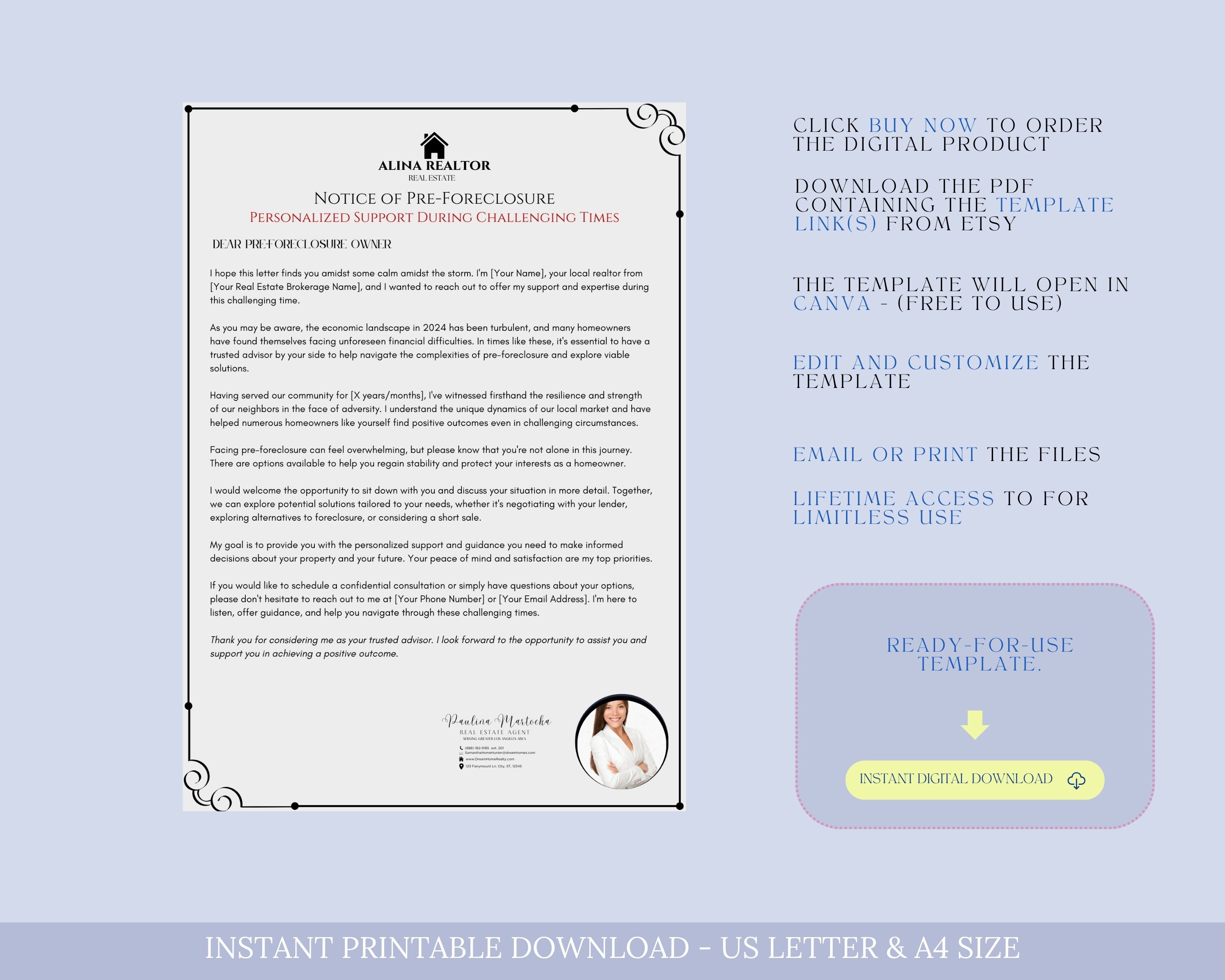 Real Estate Pre-foreclosure Letter, Foreclosure Prospecting Letter ...