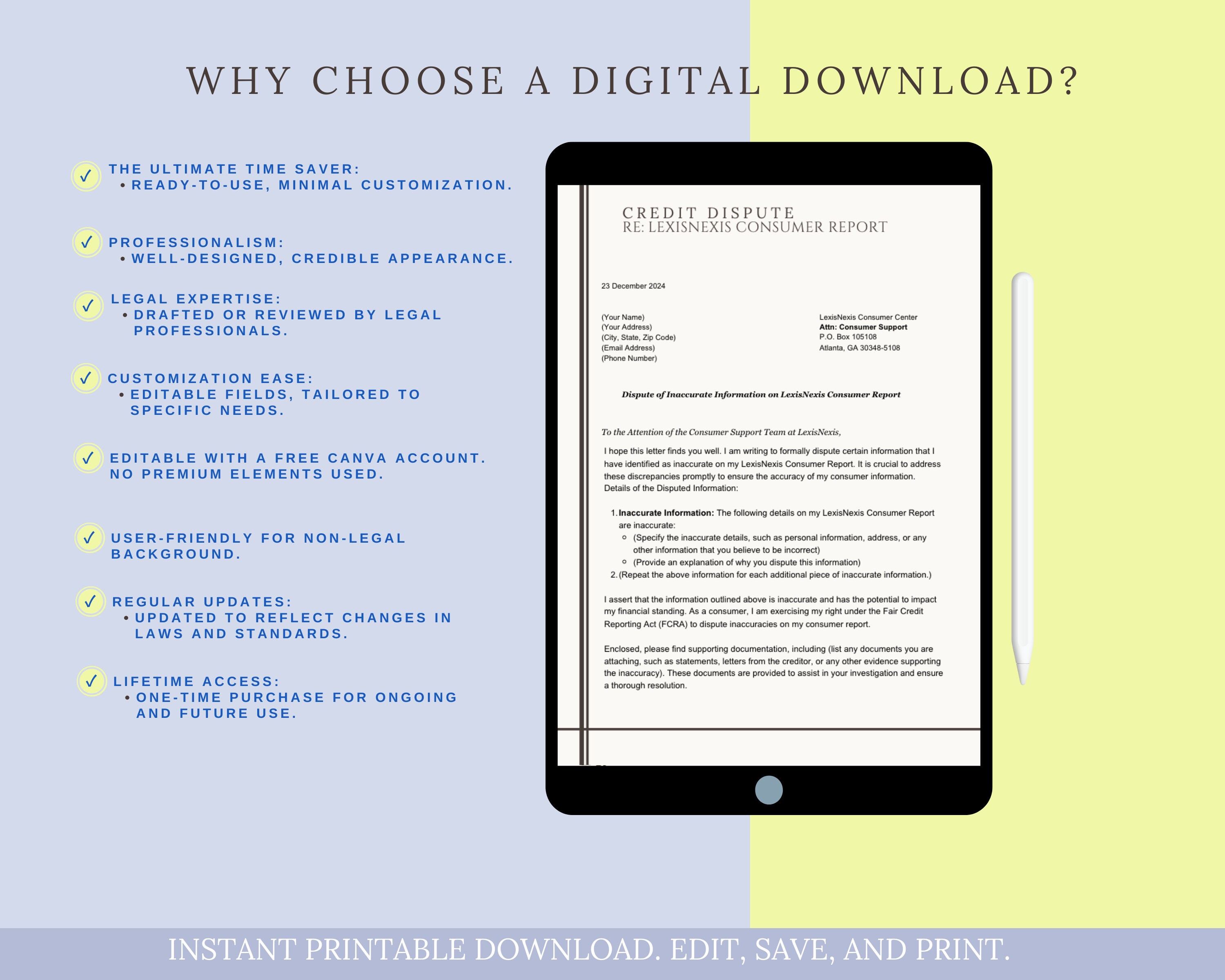 Credit Dispute Lexisnexis Consumer Report Letter, Lexisnexis Removal ...