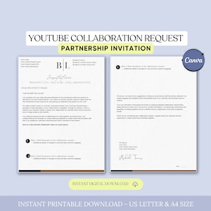 Youtube Collaboration Request Letter, Invitation for Influencer ...