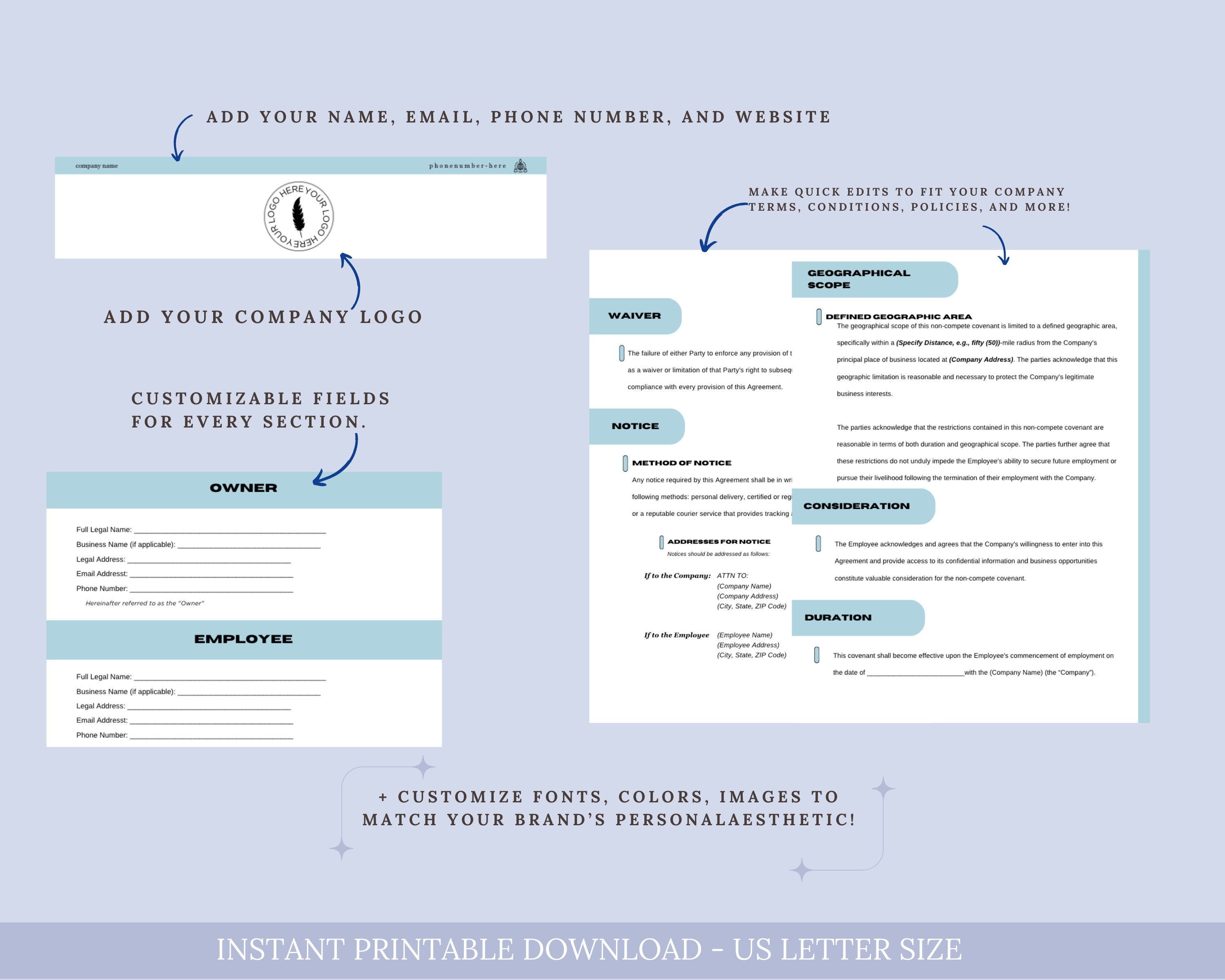 Employee Non-compete Agreement, Employee Non-disclosure Agreement ...