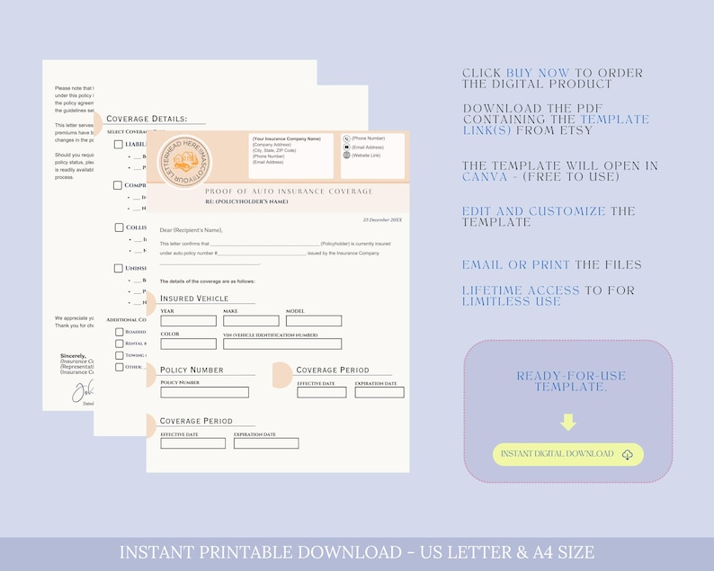 Proof of Auto Insurance Letter Template, Proof of Car Insurance Letter ...