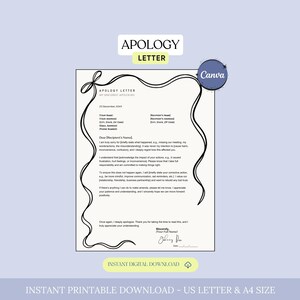 Apology Letter Template, Professional Apology Letter Template,apology ...