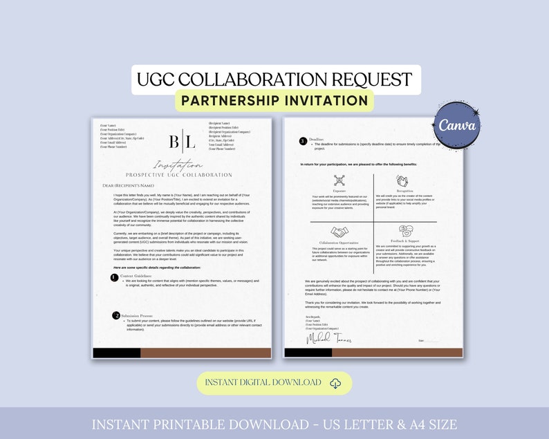 UGC Collaboration Request Letter From Company Letter, Invitation for ...