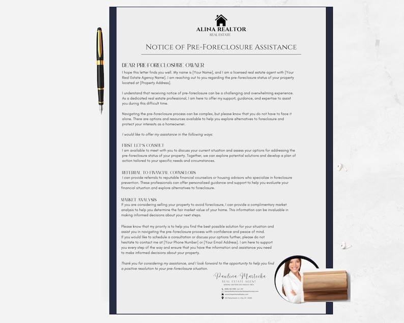 Notice of Pre-foreclosure Letter Real Estate , Foreclosure Prospecting ...