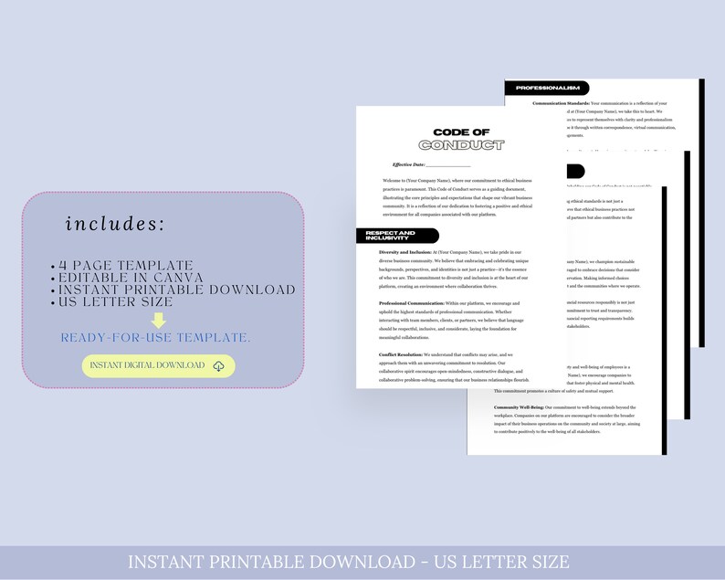 Code of Conduct Template, Nonprofit Ethics, Board of Directors, New ...