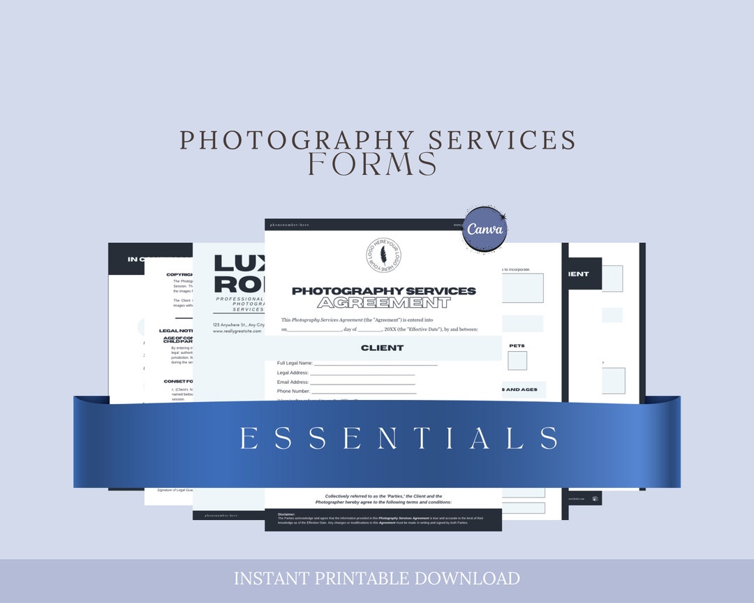 General Photography Contract Template, Forms for Photographers ...