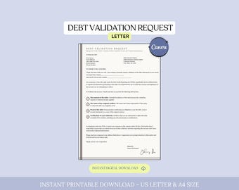 Debt Validation Letter Template - Etsy