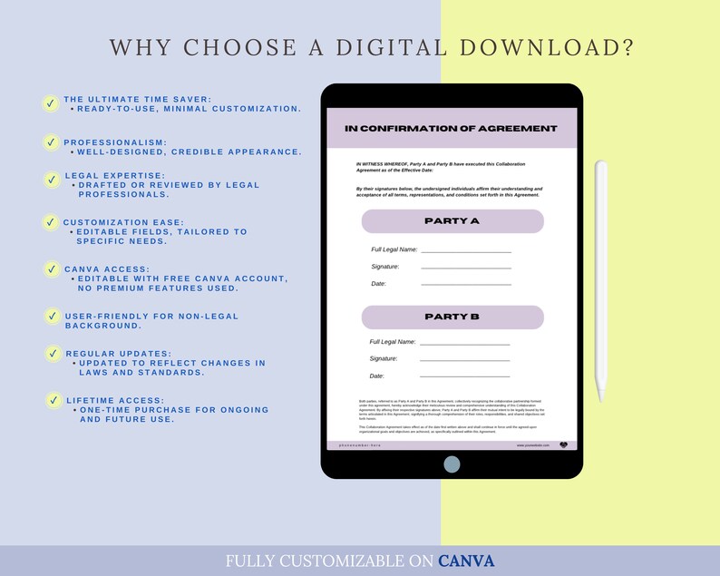 Editable Collaboration Agreement, Business Collaboration, Project ...