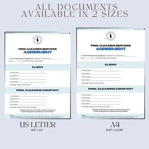 Pool Cleaning Services Agreement, Swimming Pool Service Agreement ...