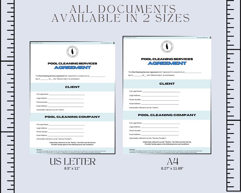 Pool Cleaning Services Agreement, Swimming Pool Service Agreement ...