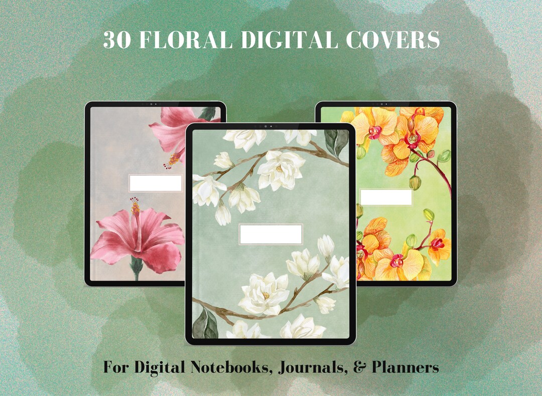 30 Digital Notebook Covers | Digital Notebook, Journal, and Planners ...