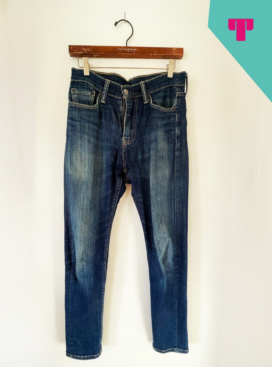 Men's Distressed Dark Blue 510 Levis Size 29/32 Slim Fit 2000s - Etsy